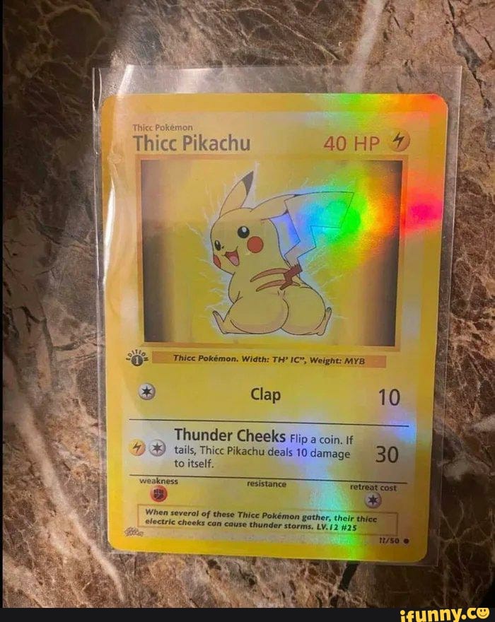 Thice Pokmon. Width: TH? IC", Weight: MY Clap 10 Thunder Cheeks Fiip a ...
