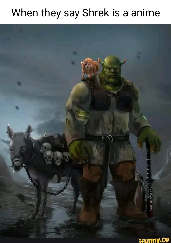When they say Shrek is a anime - iFunny