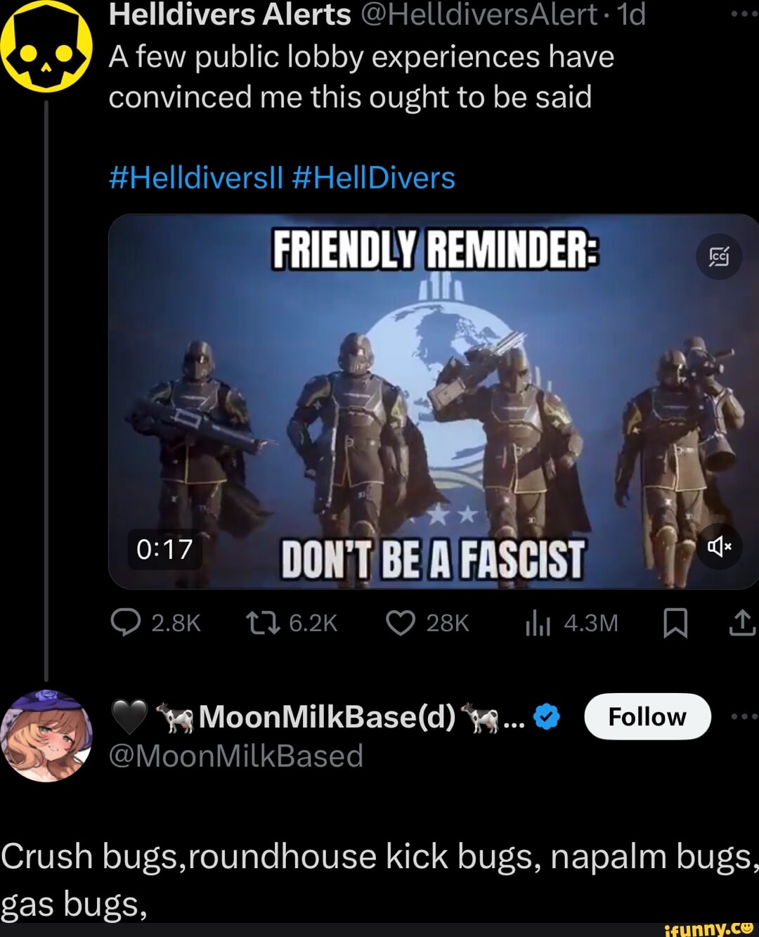 Flelidivers Alerts @HelldiversAlert: id A few public lobby experiences ...