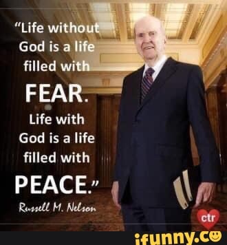 "Life without God is a life filled FEAR Life with God Is a life filled ...