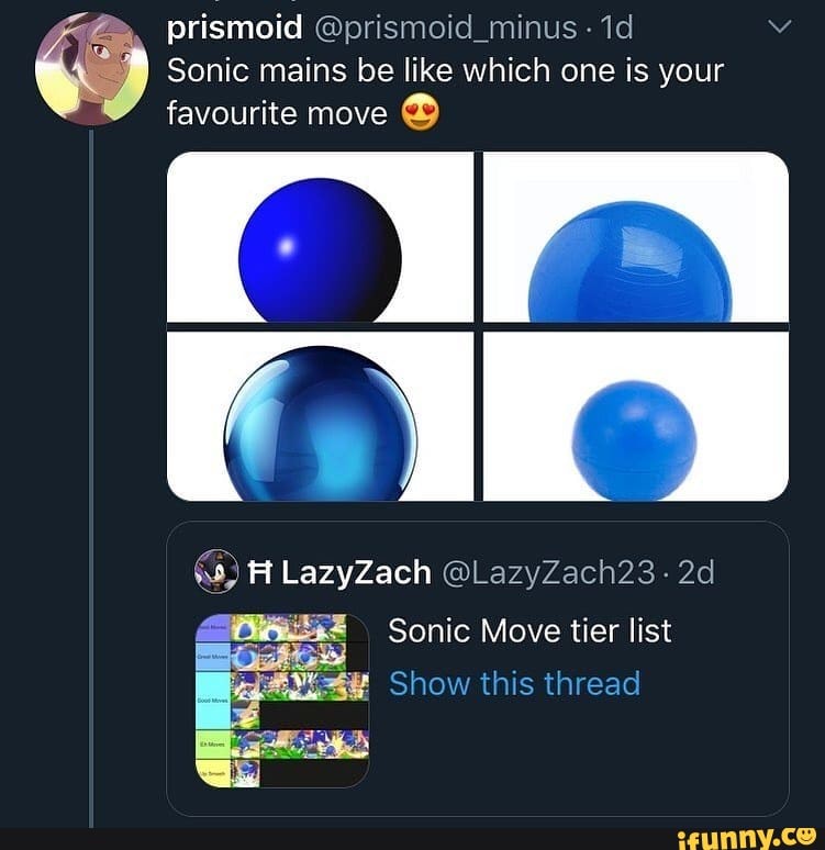 Sonic mains be like which one is your favourite move ) Ht LazyZach ...