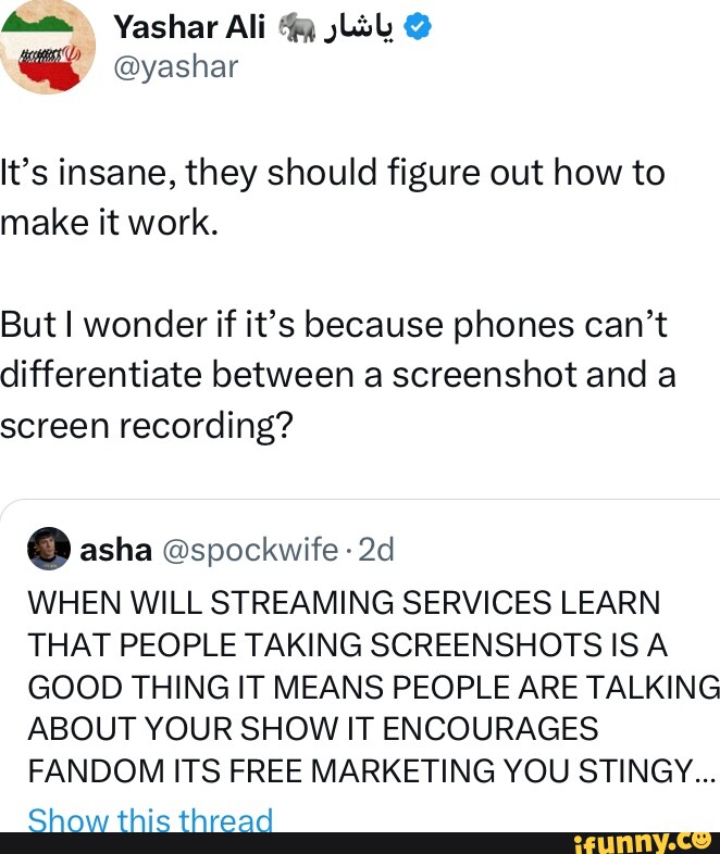 Yashar Ali @yashar It's insane, they should figure out how to make it ...