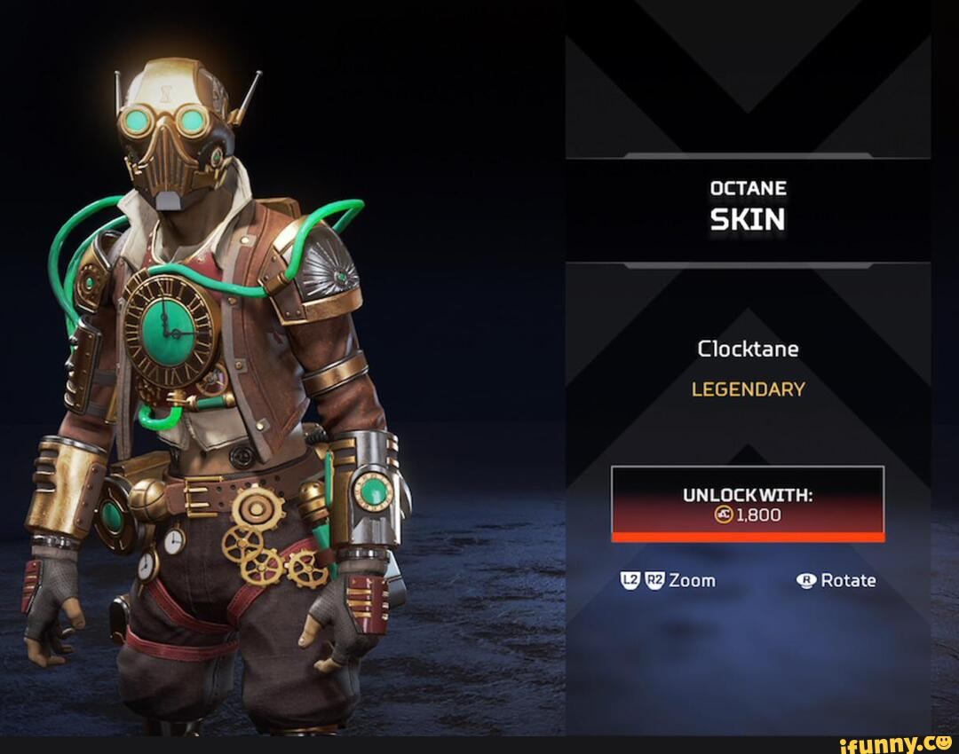 @ Rotate OCTANE SKIN Clocktane LEGENDARY UNLOCK WITH: @1800 W@ Zoom ...