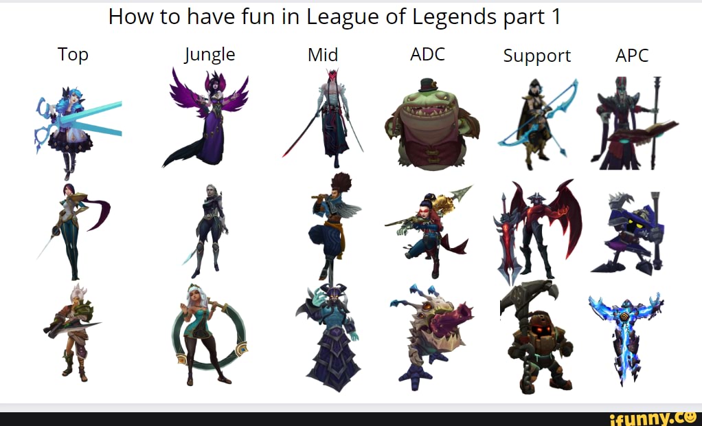 Top How to have fun in League of Legends part 1 Jungle ADC Support APC ...