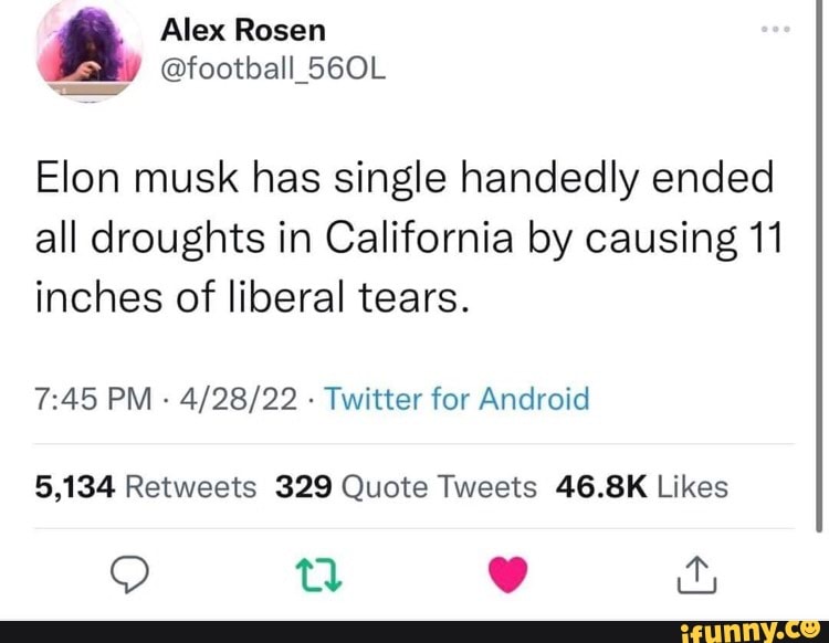Alex Rosen @football_ 560L Elon musk has single handedly ended all ...