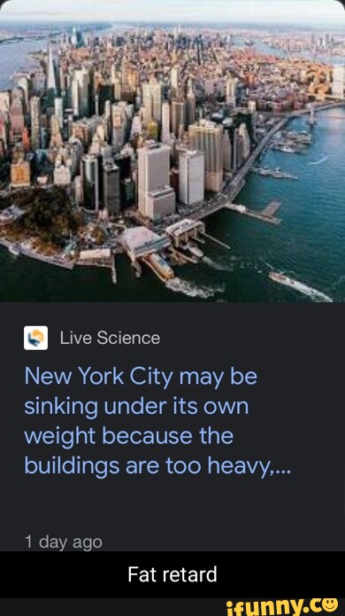 Live Science New York City may be sinking under its own weight because the buildings are too ...