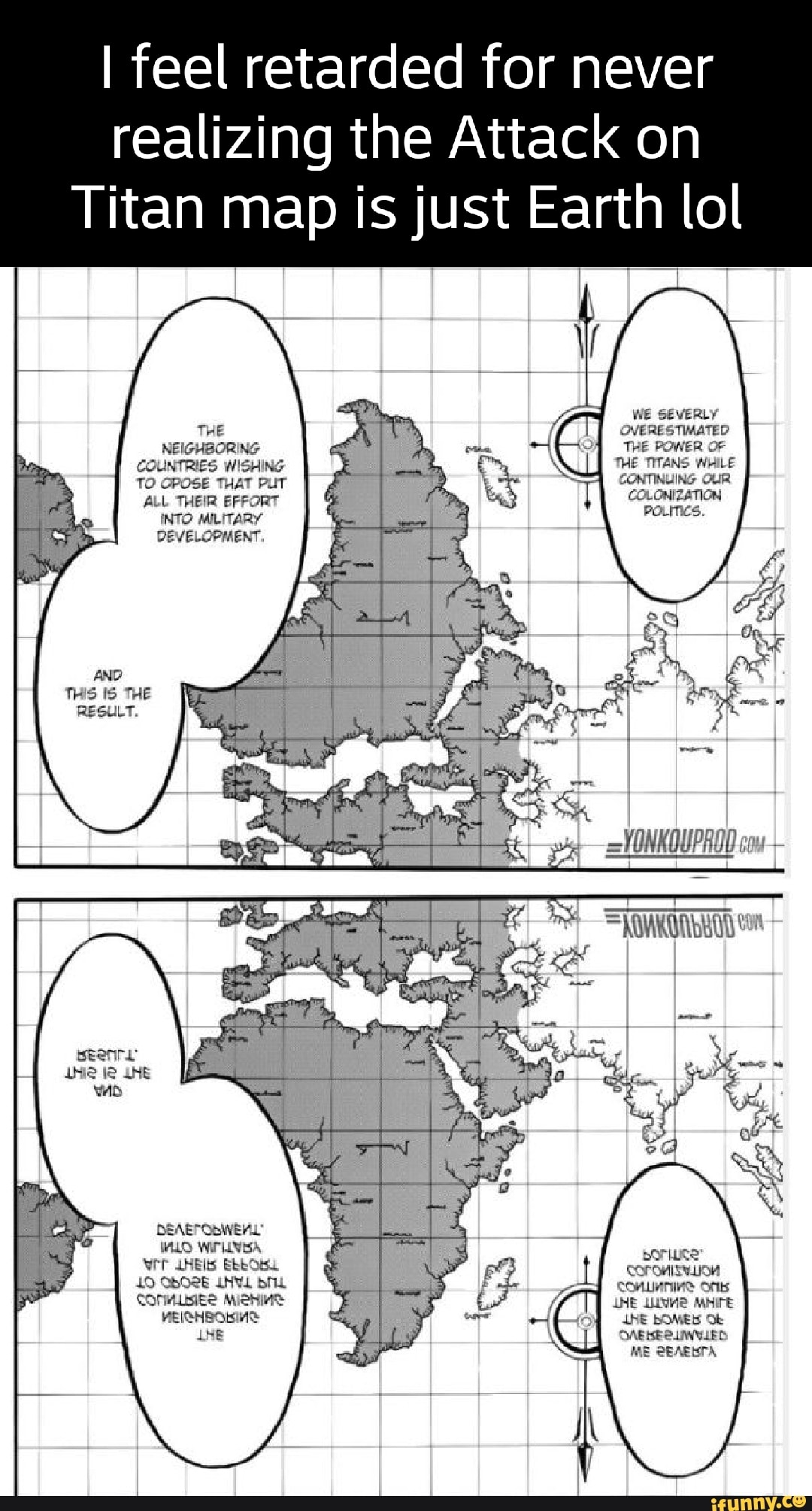 I feel retarded for never realizing the Attack on Titan map is just ...