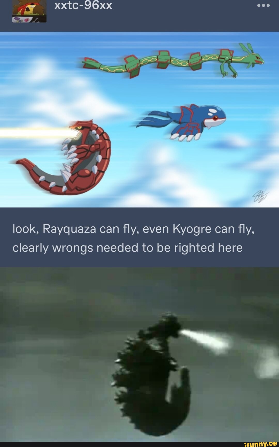 Be xxtc-96xx look, Rayquaza can fly, even Kyogre can fly, clearly ...