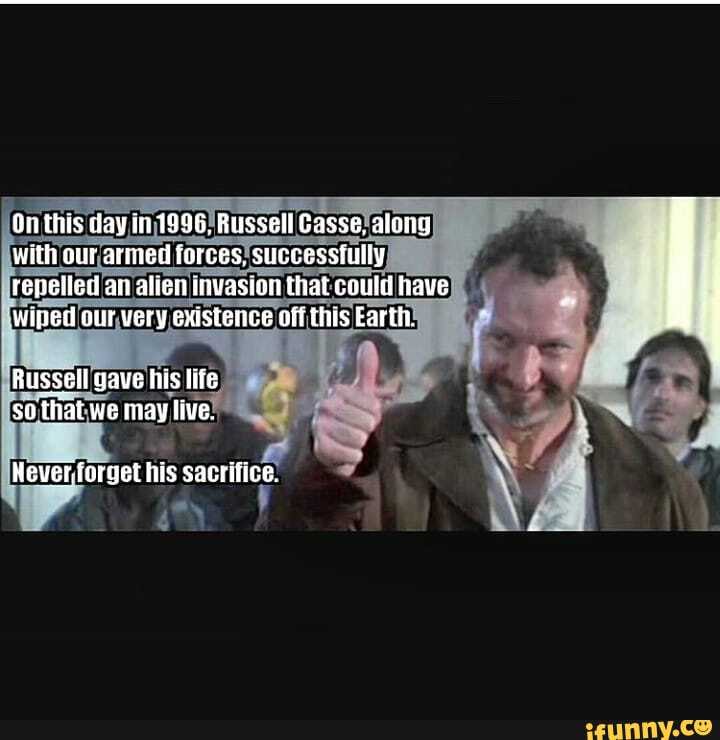 On this day in 1996, Russell Casse, along with our armed forces ...