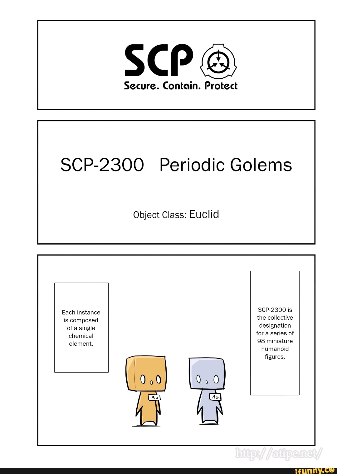 SCP@ Secure. Contain. Protect SCP-2300 Periodic Golems Object Class: Euclid - iFunny