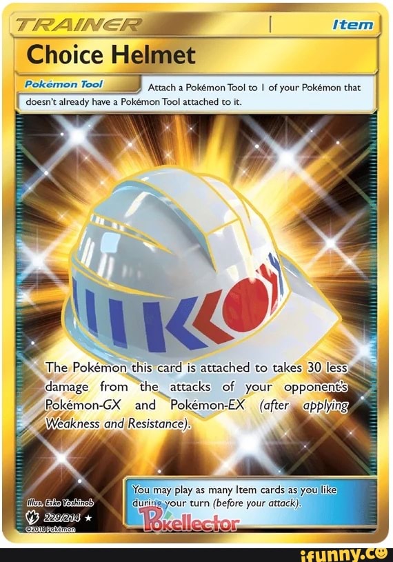 TPATIIVER, Choice Helmet Pokemon Tool, Attach a Pokemon Tool to I of ...
