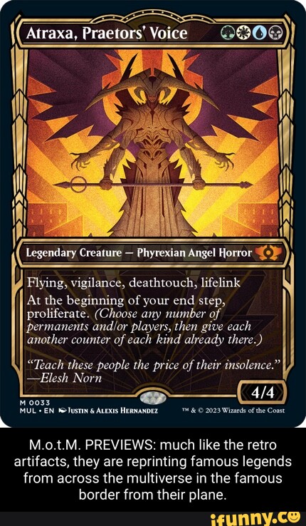 {(Atraxa, Praetors' Voice Legendary Phyrexian Angel Horror At the ...
