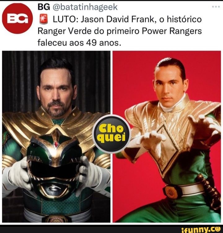 BE Obatatinhageek LUTO: Jason David Frank, o histórico Ranger Verde do ...
