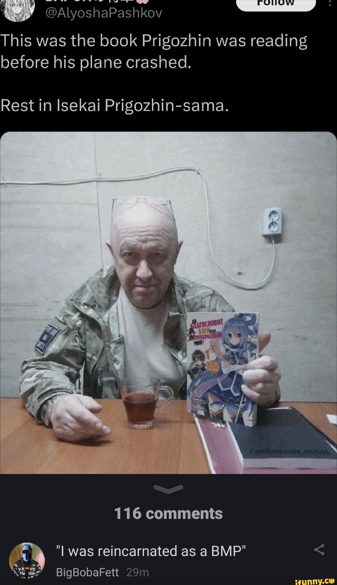 This was the book Prigozhin was reading before his plane crashed. Rest ...