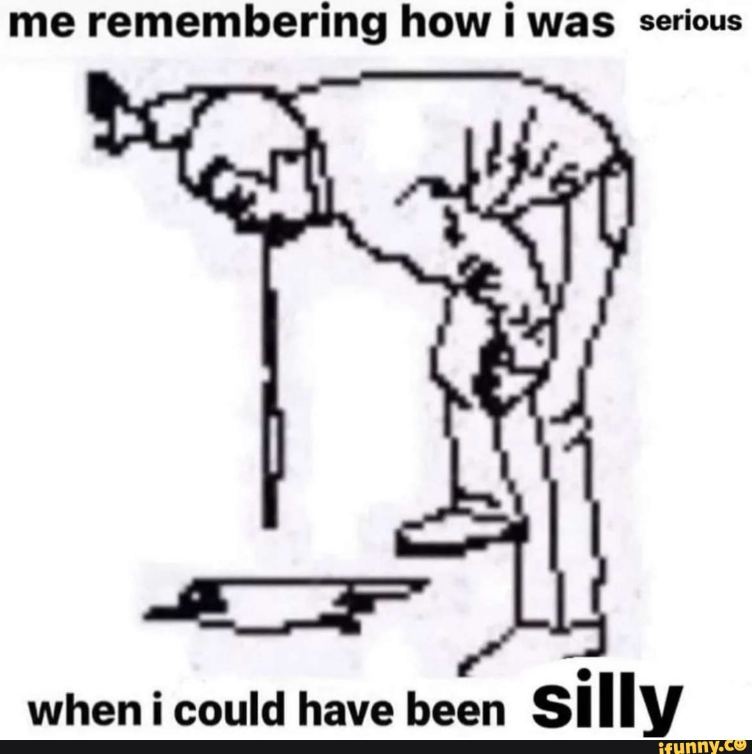 Me remembering how was serious when i could have been silly - iFunny