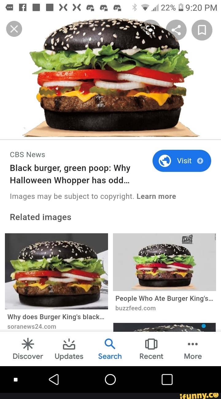 CBS News Black burger, green poop: Why Halloween Whopper has odd ...