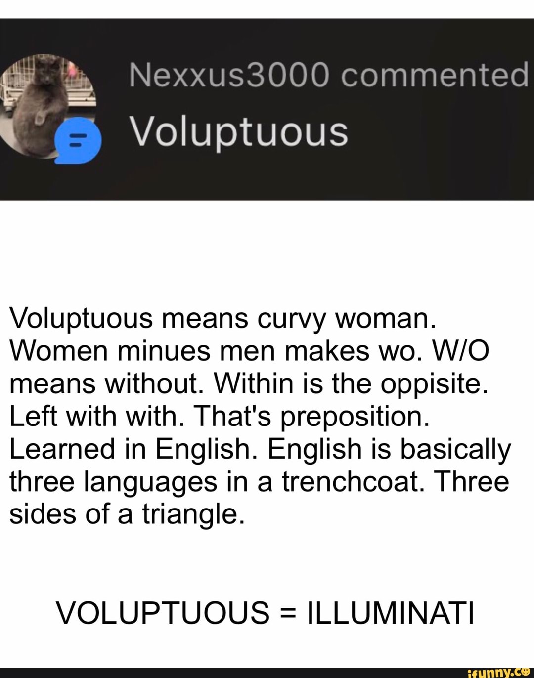 Nexxus3000 commented Voluptuous Voluptuous means curvy woman. Women ...