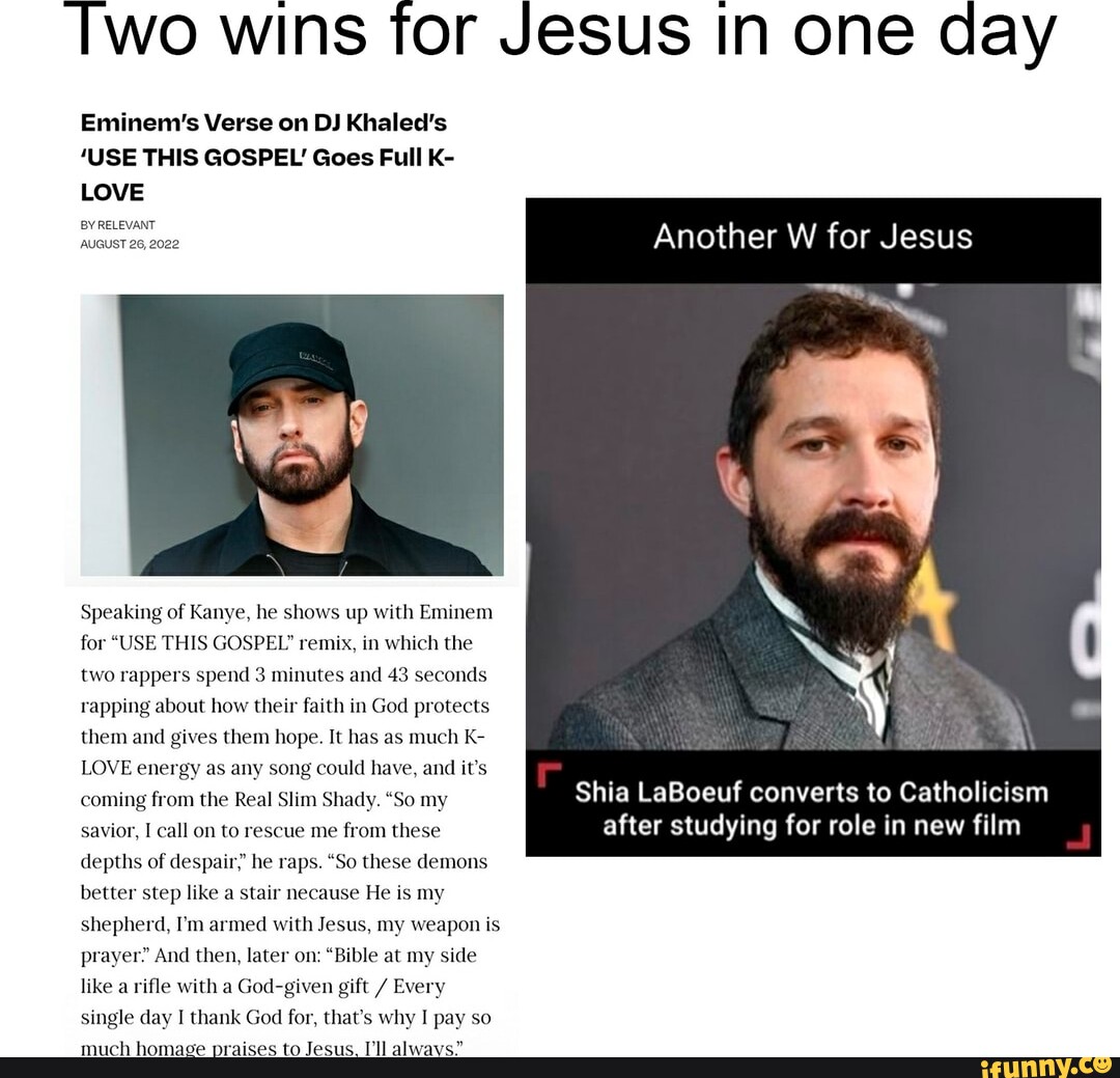 Two wins for Jesus In one day Eminem's Verse on DJ Khaled's 'USE THIS ...
