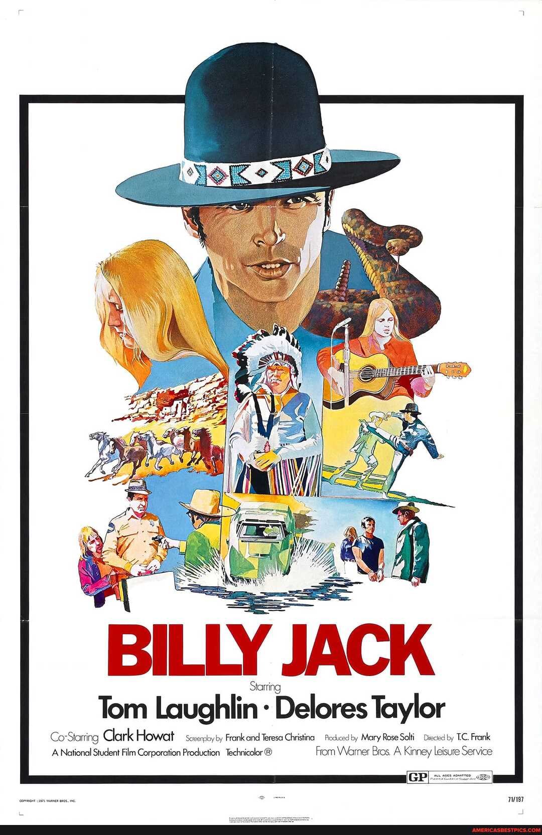 BILLY JACK Starring Tom Laughlin Delores Taylor Co Starring Clark Howat ...