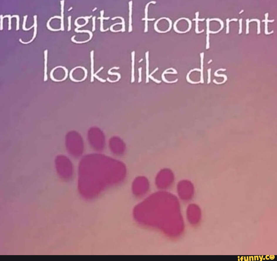 My digital Footprint looks like dis - iFunny