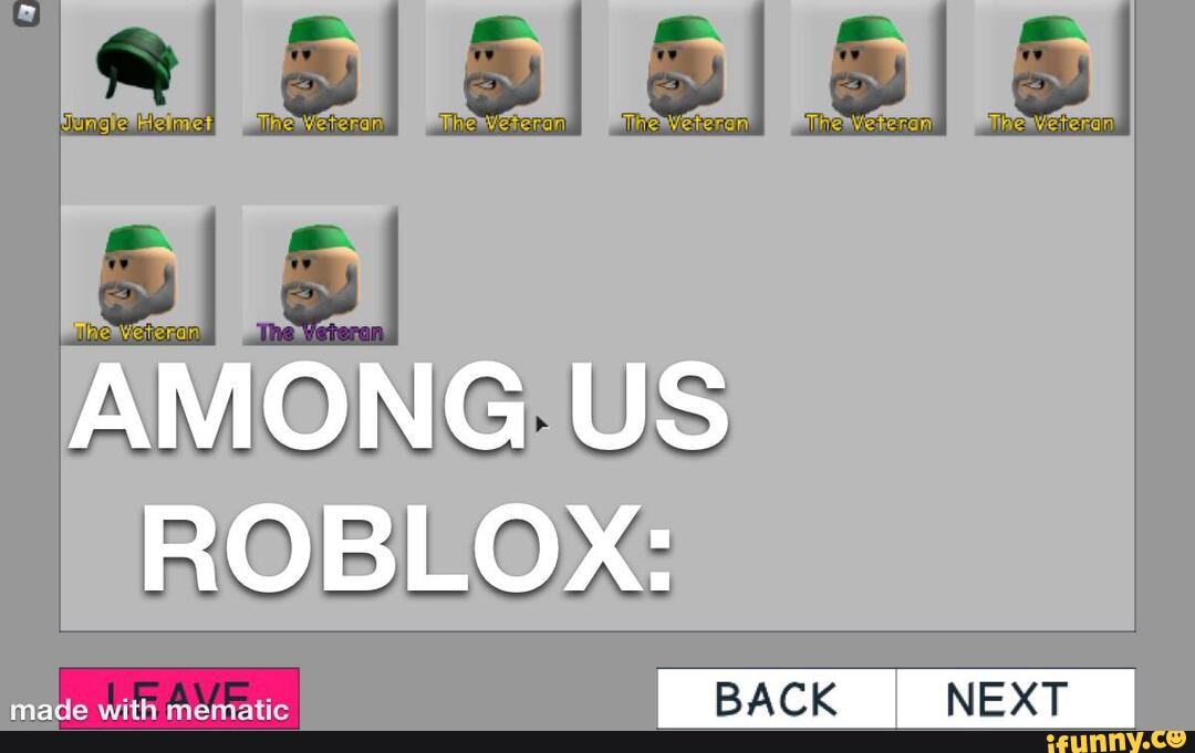 AMONG US ROBLOX: RACK NEXT - iFunny