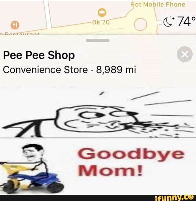 Pee Pee Shop Convenience Store 8,989 mi - iFunny