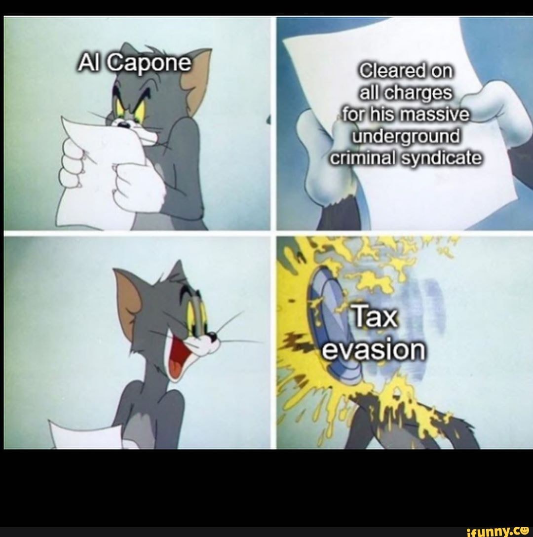 Cleared on \ Al Capone \ underground) criminal syndicate Tax evasion ...