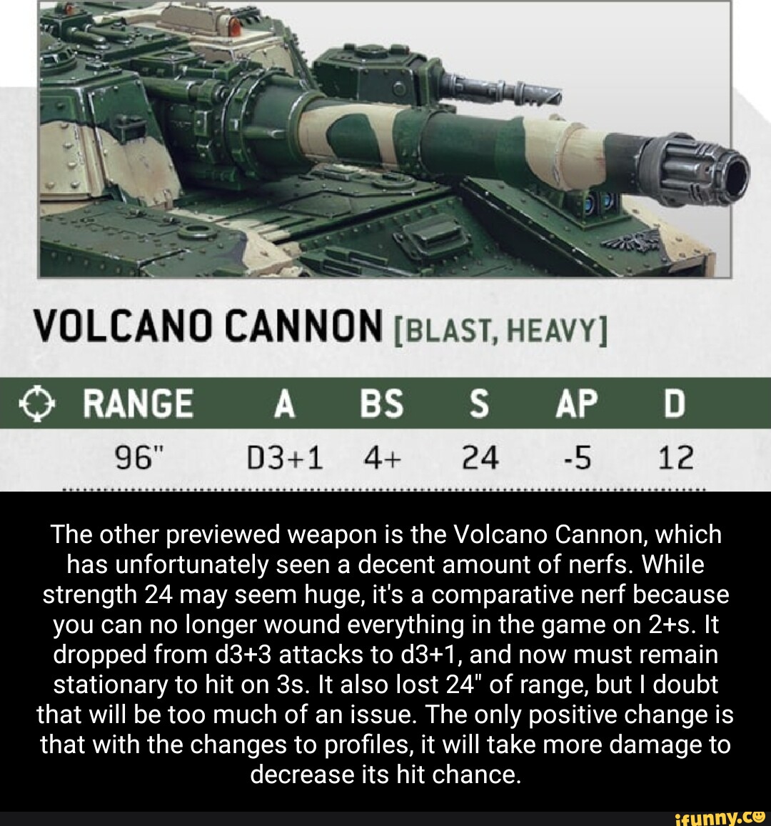 WOLCANOG CANNON [BLast, I 96" RANGE A BS AP OD @4 The other previewed ...