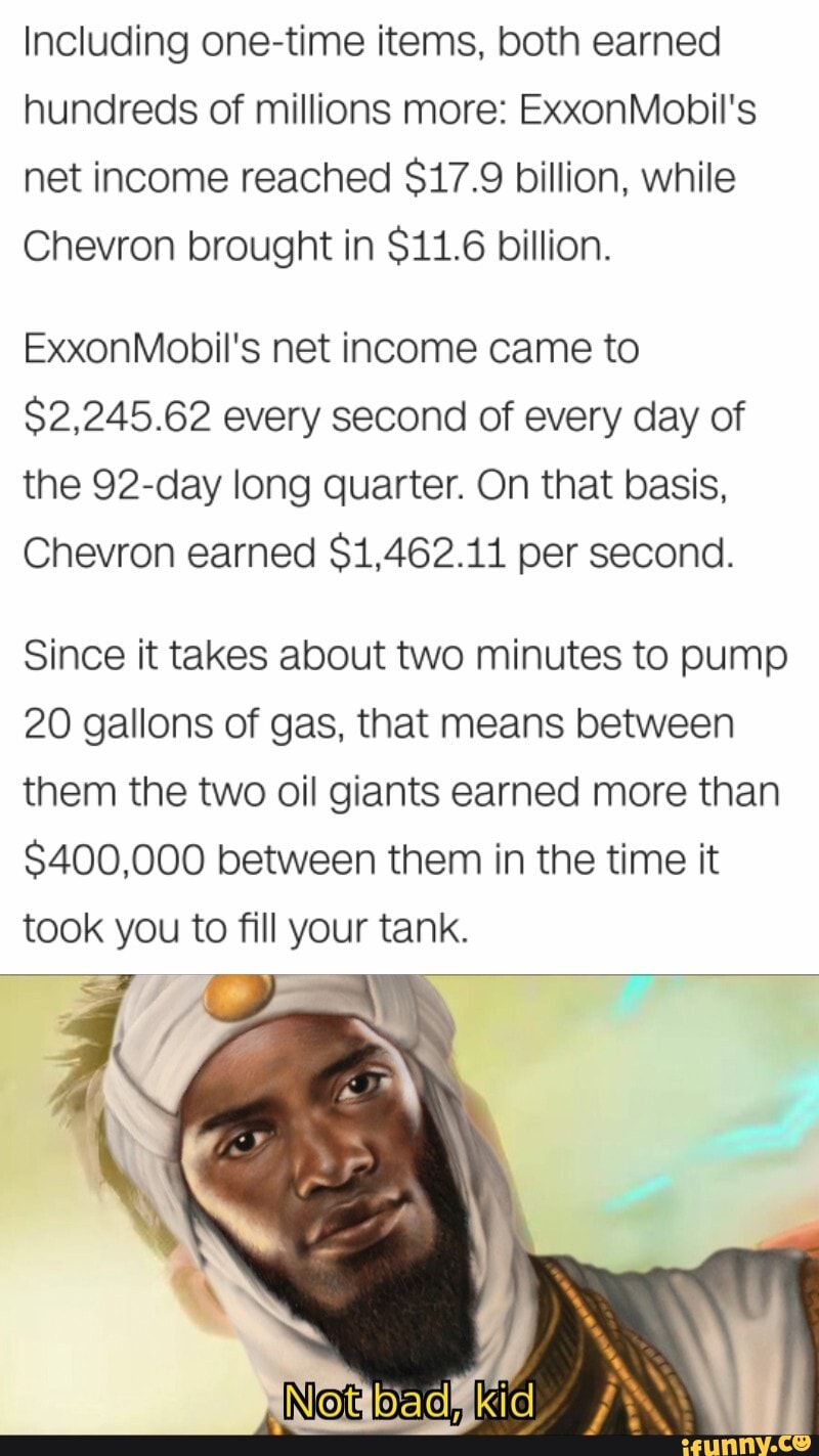 Including one-time items, both earned hundreds of millions more ...