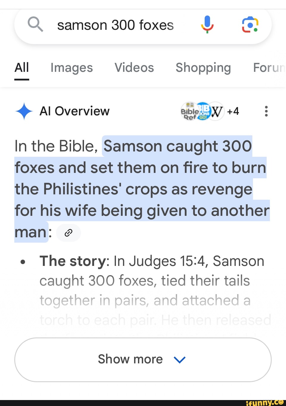 Q. samson 300 foxes All Images Videos Shopping Fort > Al Overview +4 In ...