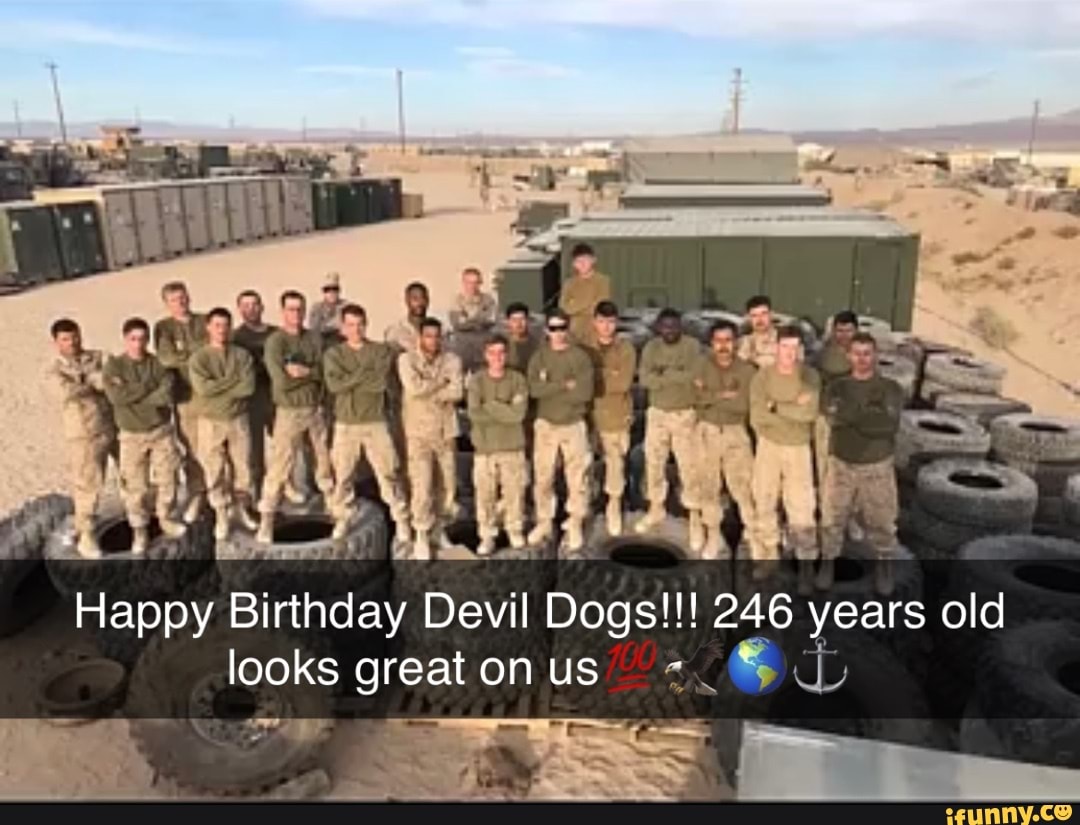 Happy Birthday Devil Dogs!!! 246 years old looks great on us - iFunny