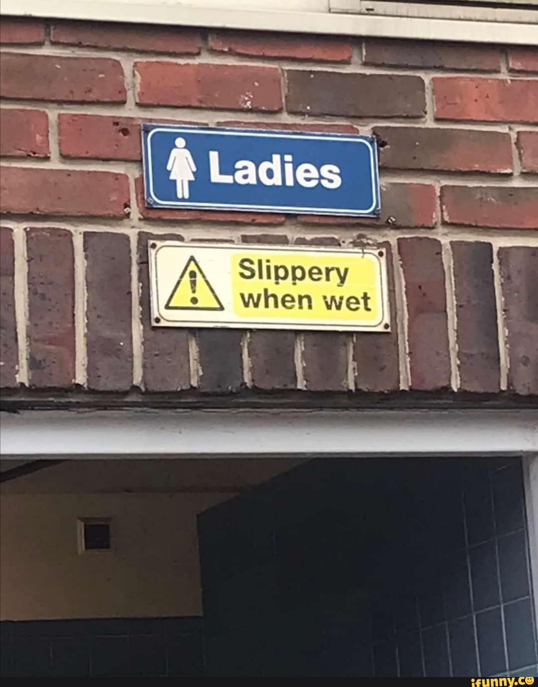 Ladies Slippery when wet - iFunny