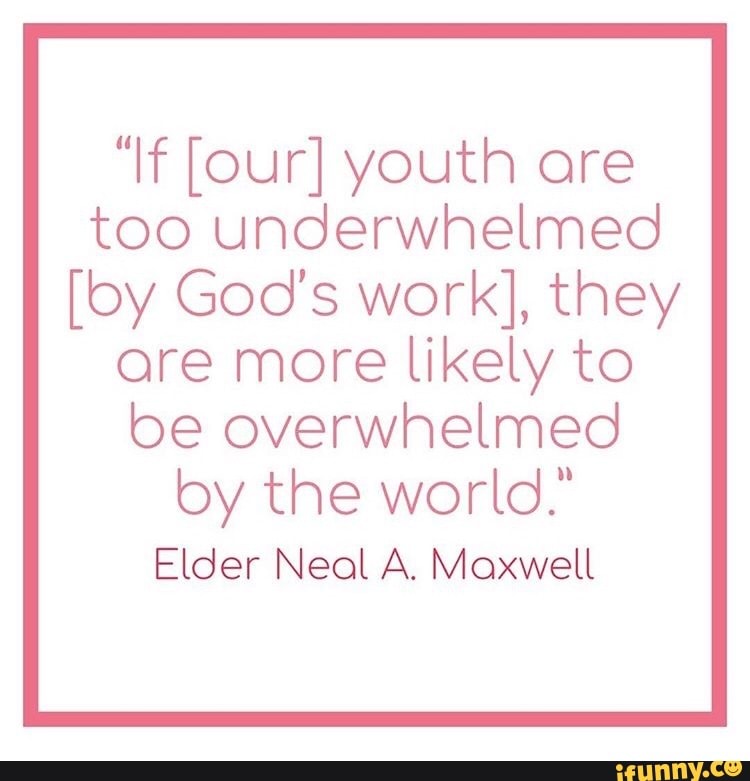 "If [our] youth are too underwhelmed are more likely to be overwhelmed ...