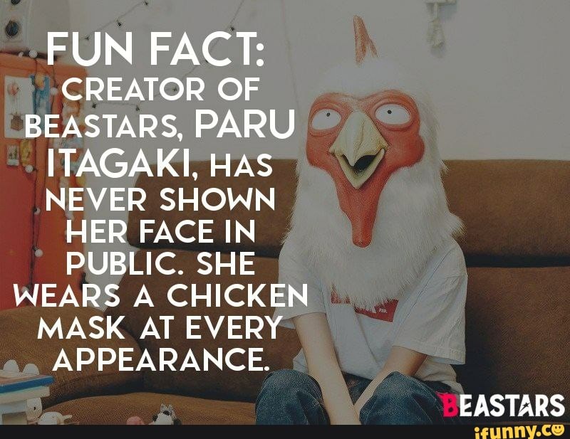 FUN FACT: CREATOR OF BEASTARS, PARU ITAGAKI, HAS NEVER SHOWN HER FACE ...