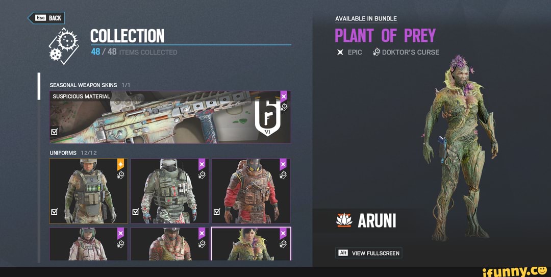 Aa AVAILABLE IN BUNDLE COLLECTION PLANT OF PREY & 48 / 48 ITEMs ...