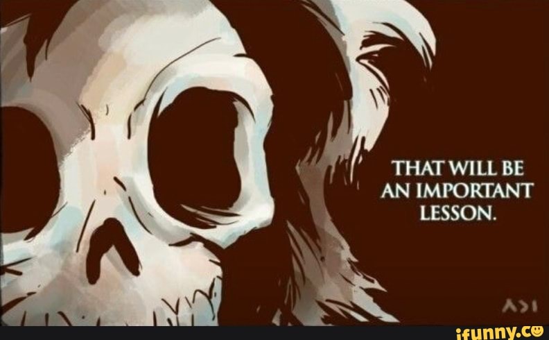 THAT WILL BE AN IMPORTANT LESSON. - iFunny