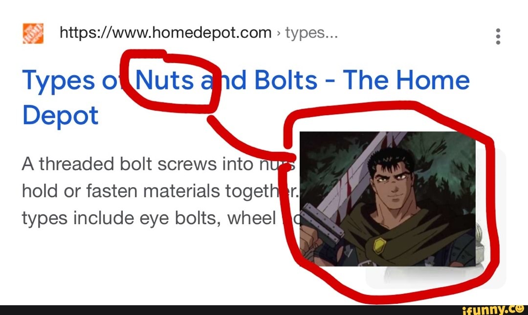 Types... Bolts - The Home A threaded bolt screws into hold or fasten ...