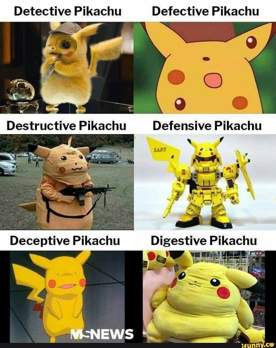 Detective Pikachu Defective Pikachu - iFunny