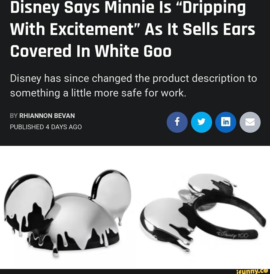 Disney Says Minnie Is "Dripping With Excitement" As It Sells Ears ...