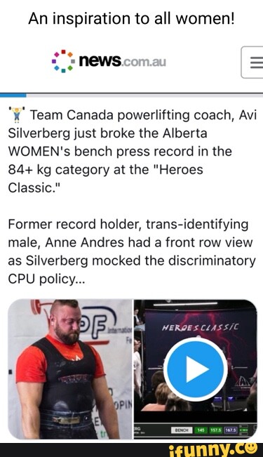 An inspiration to all women! news. = Team Canada powerlifting coach ...