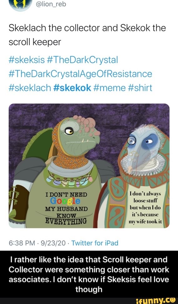 Skeklach the collector and Skekok the scroll keeper #skeksis #TheDarkCrystal # ...