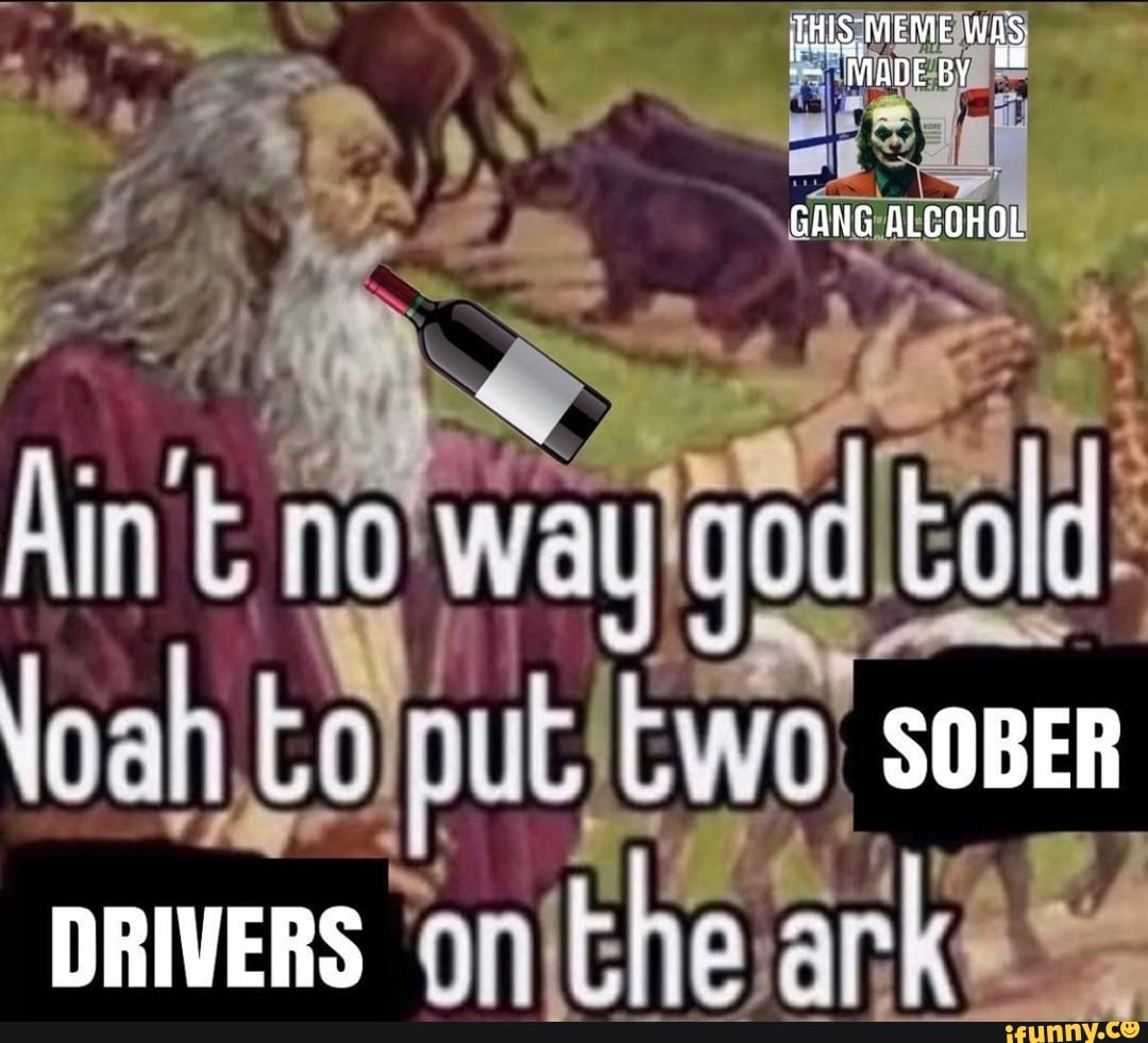 THIS MEME WAS fape py GANG ALCOHOL it SOBER DRIVERS - iFunny
