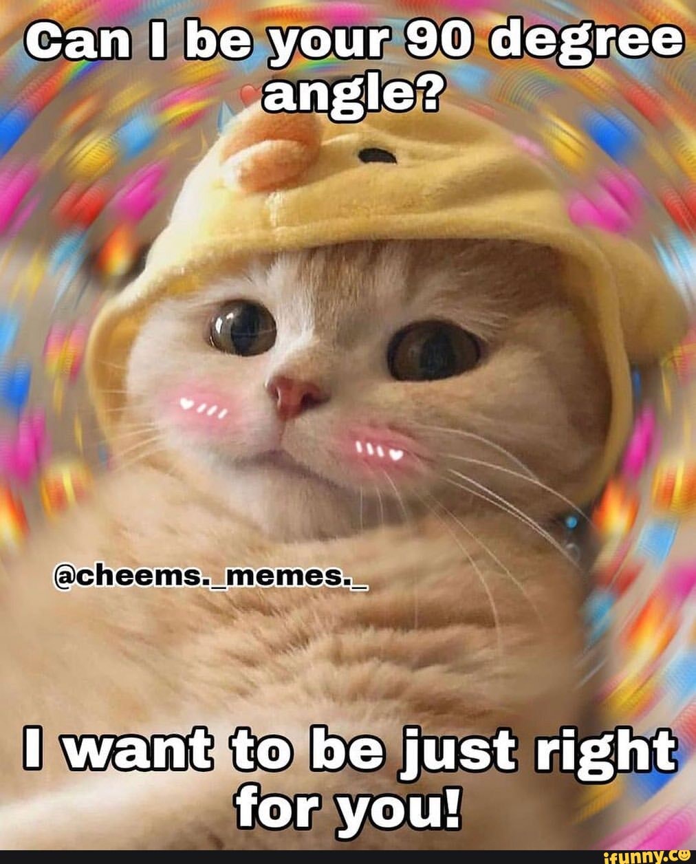 Can be your 90 degree angle? @cheems: _memes.. want to be just right ...