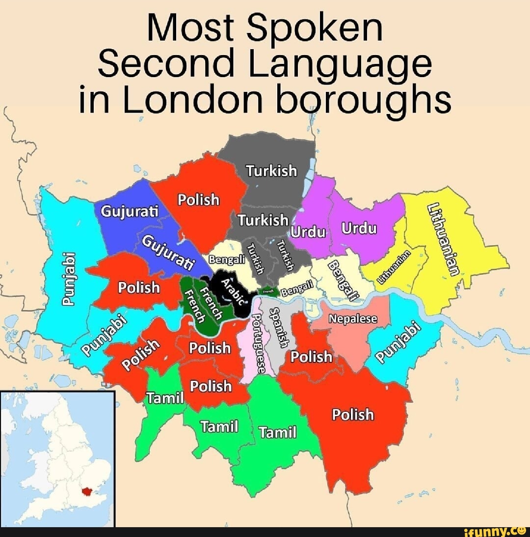 Most Spoken Second Language in London boroughs Turkish Urdu Polish ...
