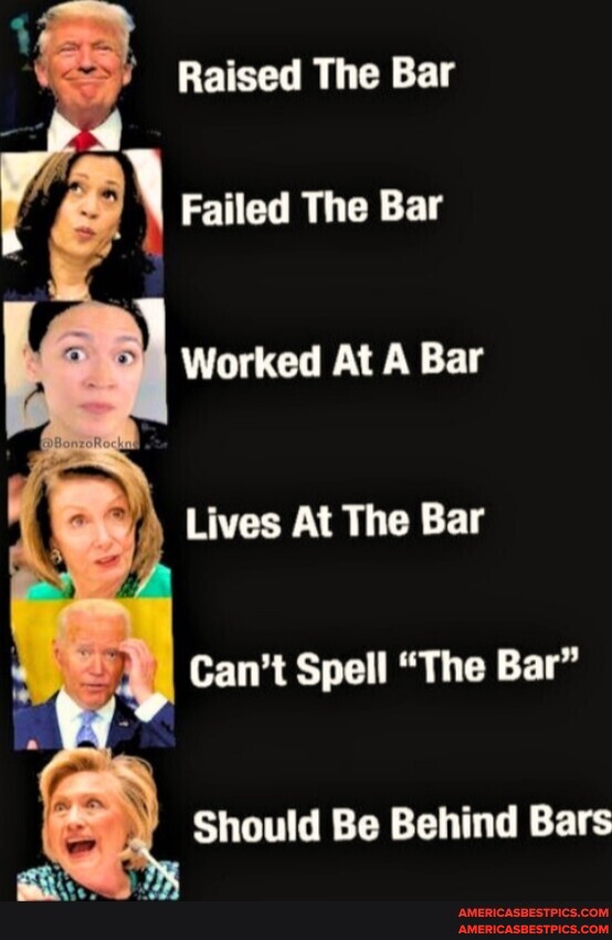 Raised The Bar Failed The Bar Worked At A Bar Lives At The Bar I Can't ...