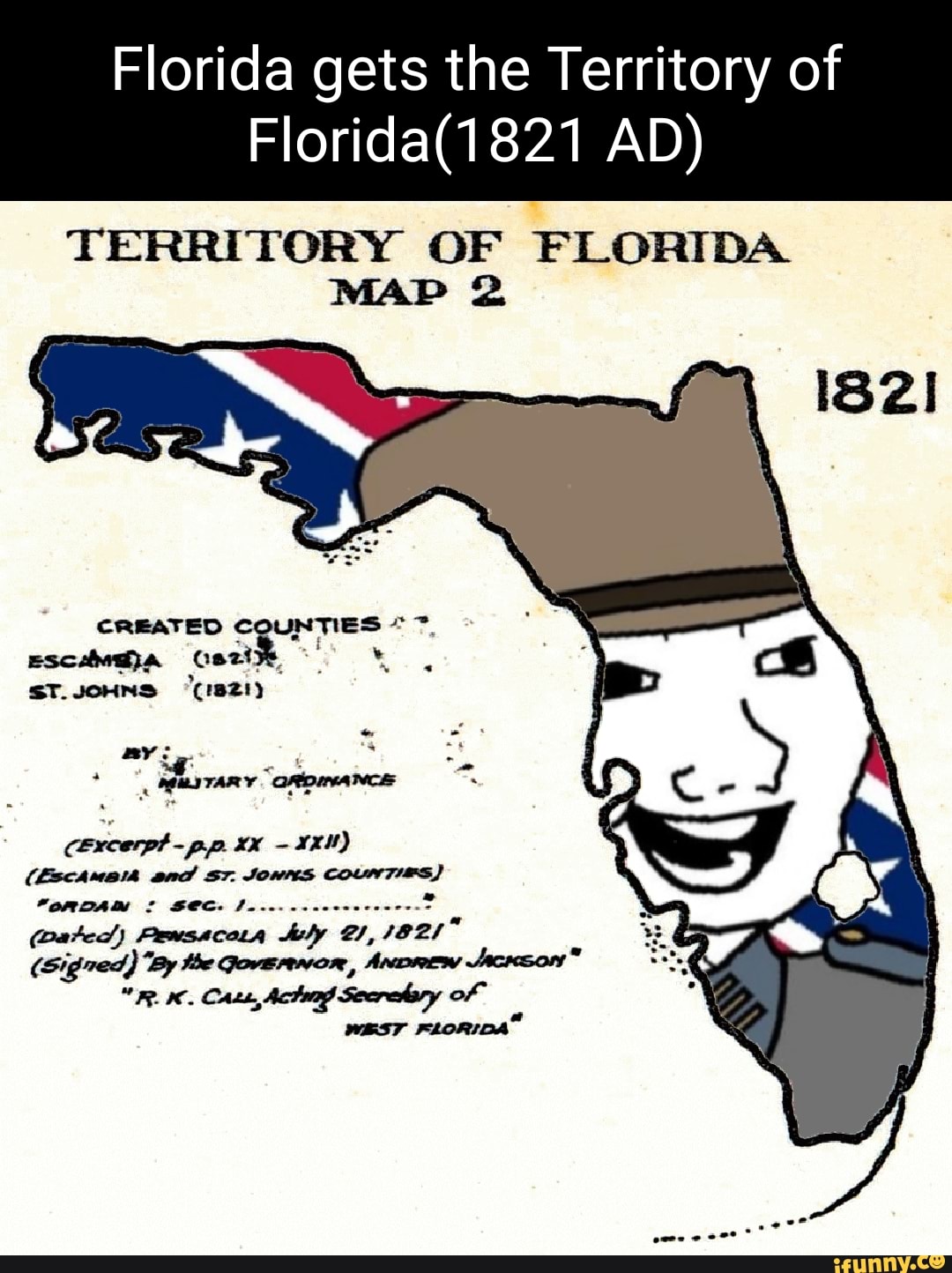 Florida gets the Territory of AD) TERRITORY OF FLORIDA MAP 2 CREATED ...