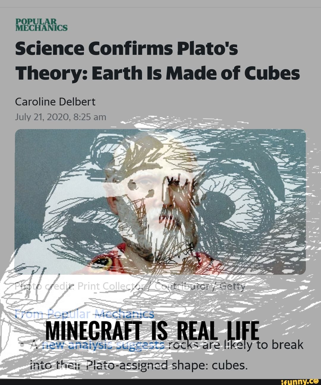 MINECRAFT is real life! - POPULAR MECHANICS Science Confirms Plato's ...