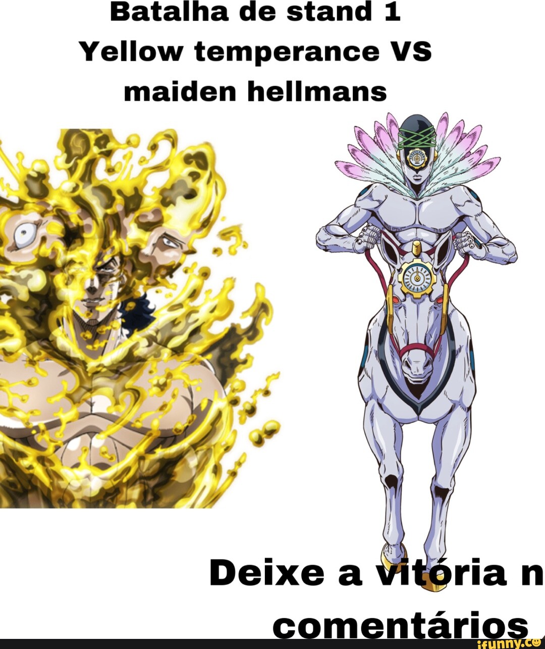 Batalha de stand 1 Yellow temperance VS maiden hellmans Deixe vitoria ...