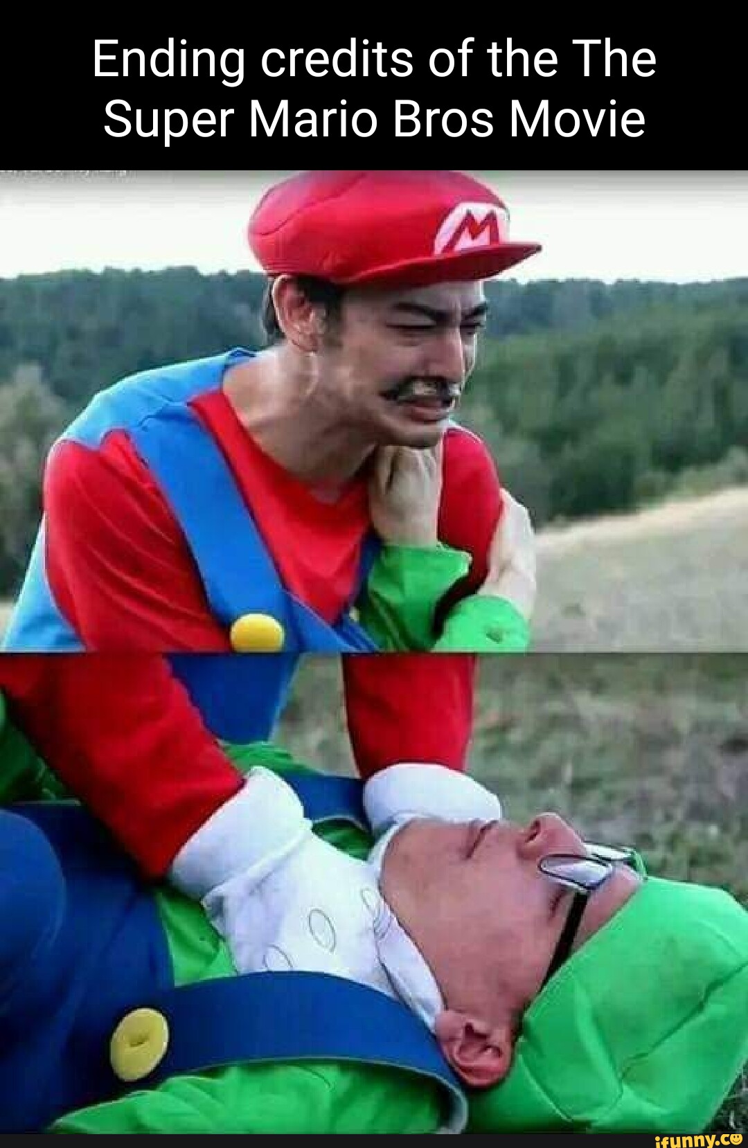 Ending credits of the The Super Mario Bros Movie - iFunny