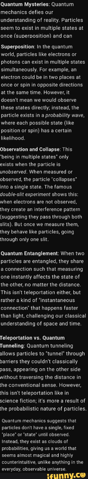 Quantum Mysteries: Quantum mechanics defies our understanding of ...